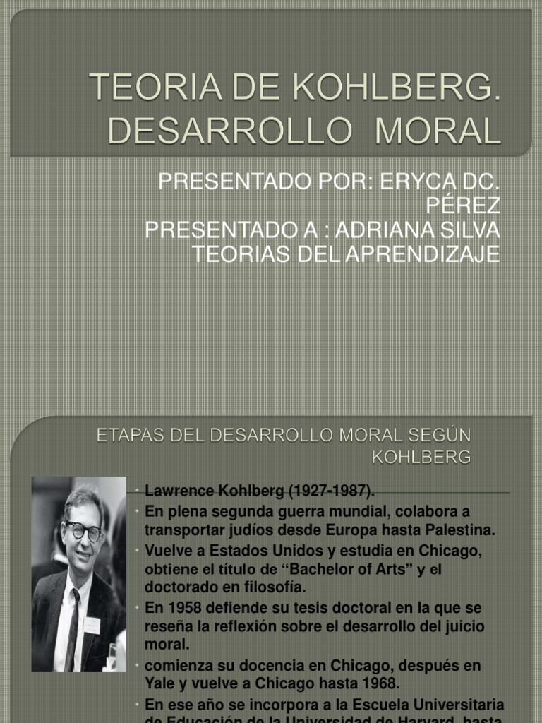 Etapas de la Teoría de Kohlberg | PDF | Conceptos psicologicos ...