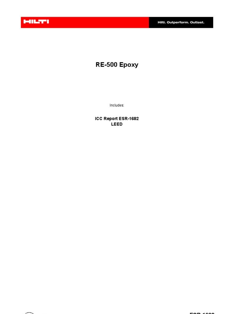 Submittal Re500 Epoxy | PDF | Strength Of Materials | Air Pollution