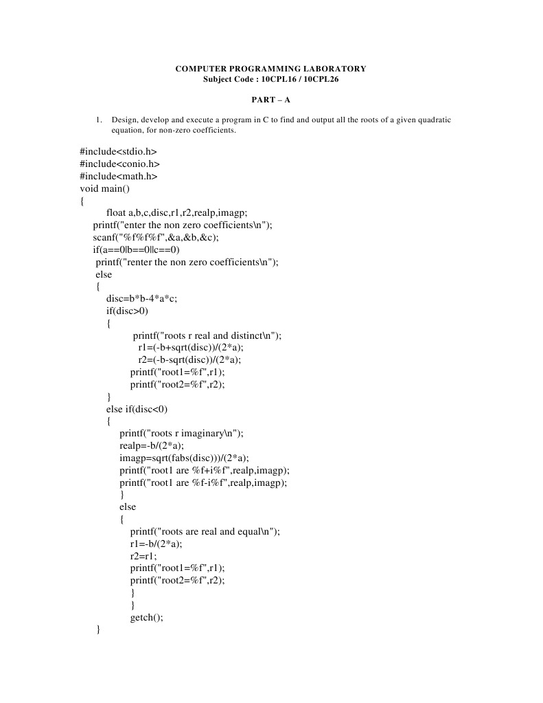 CCP Lab Manual | PDF | Matrix (Mathematics) | Integer (Computer Science)