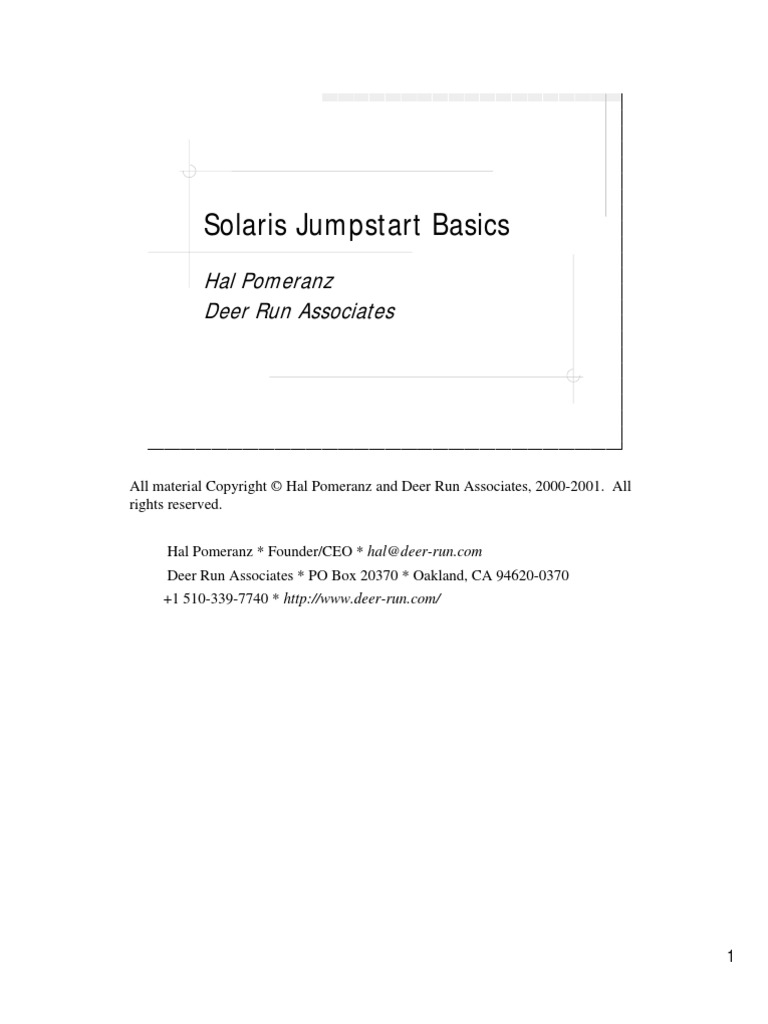 Solaris Jumpstart Basics | PDF