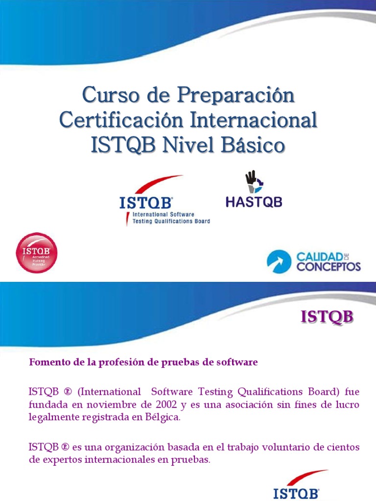 Curso de Preparación ISTB - Foundation Level | PDF | Pruebas de ...