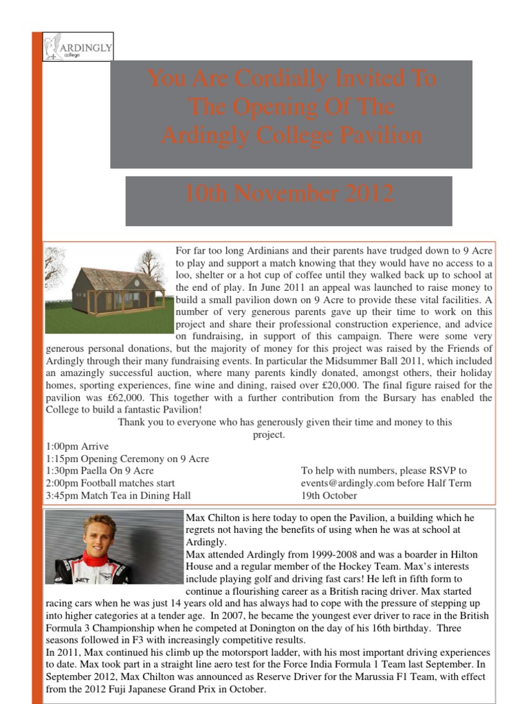 Invitation | PDF | Formula One | Auto Racing