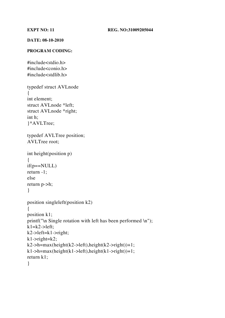 Avl Program | PDF | Computer Programming | Software