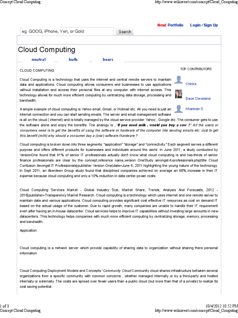 Cloud Computing | PDF | Cloud Computing | Information Technology