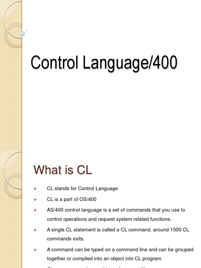 CL 400 | PDF | Parameter (Computer Programming) | Computer File