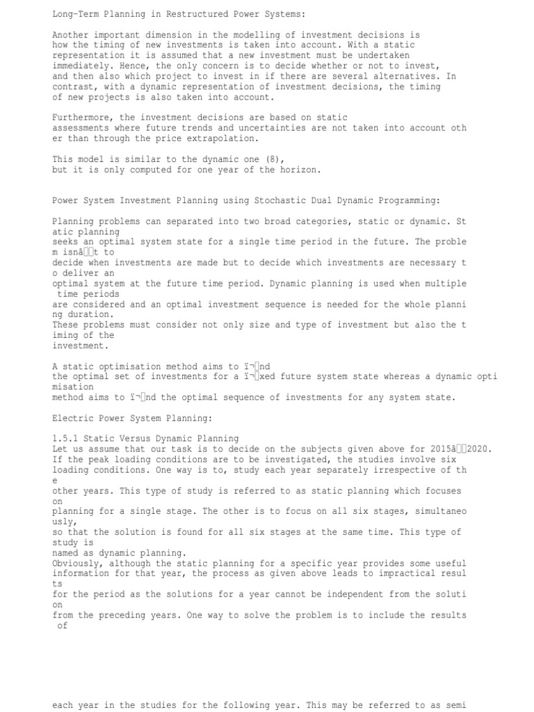 Static Dynamic Planning | PDF | Mathematical Optimization | Emergence