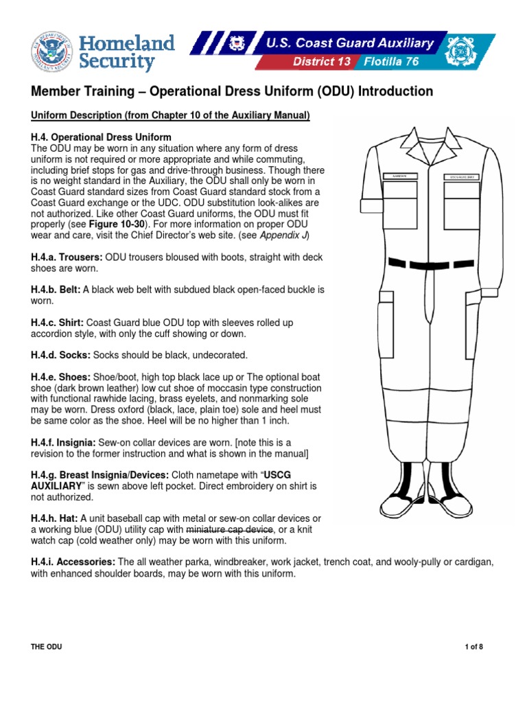 Coast Guard Operational Dress Uniform Guide | PDF | United States Coast ...