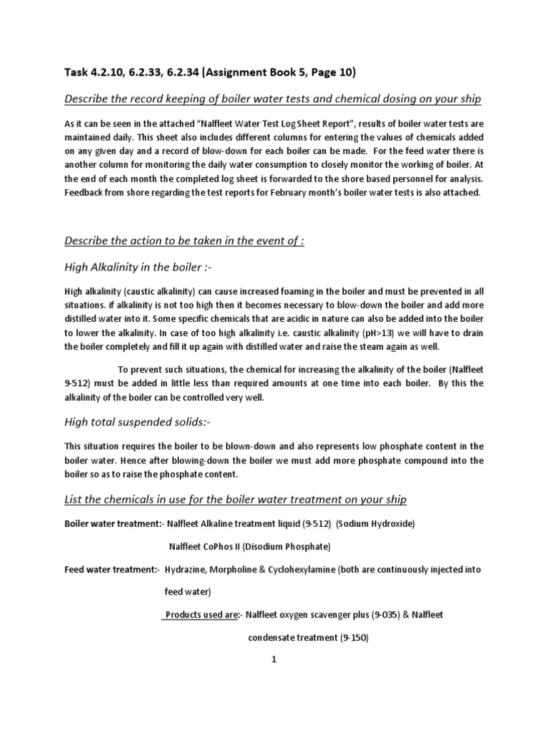 Boiler Water Test & Treatment Guide | PDF