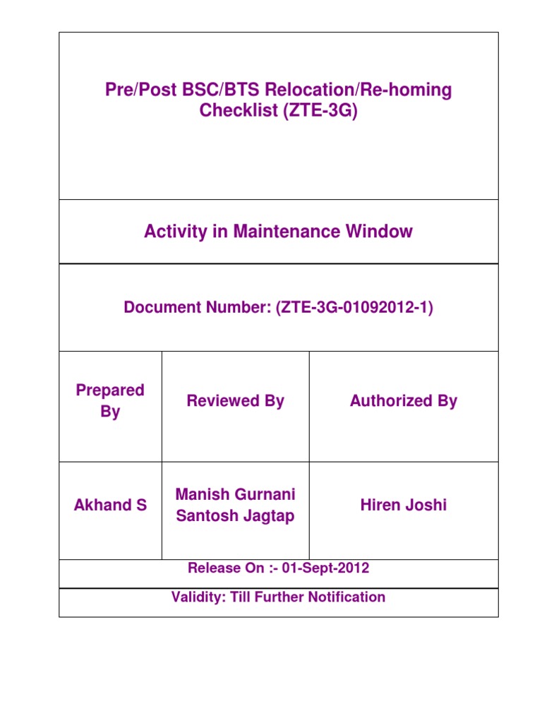 Zte 3g Pre Post Bts BSC | PDF | Telecommunications | Computing