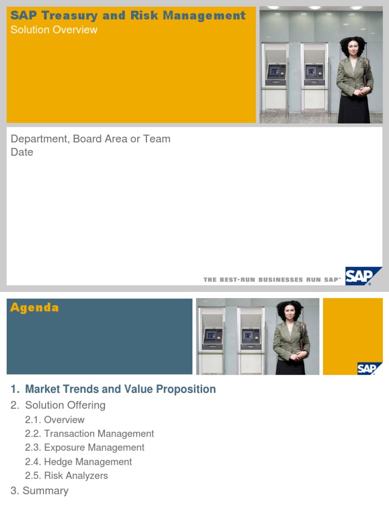 Solution Overview Presentation - SAP Treasury and Risk Management | PDF ...
