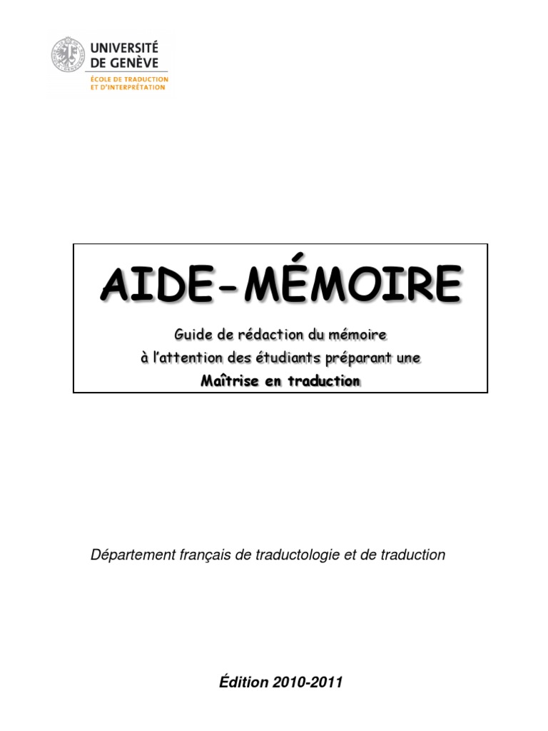Aide Memoire | PDF