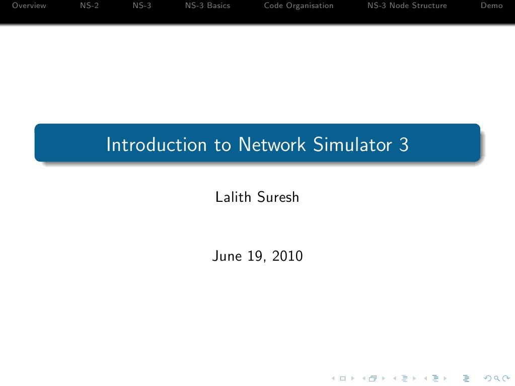 Introduction To Network Simulator 3: Lalith Suresh | Download Free PDF ...
