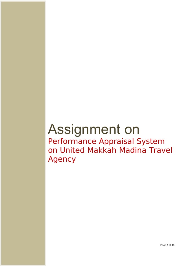 Assignment On Performance Appraisal | PDF | Performance Appraisal ...