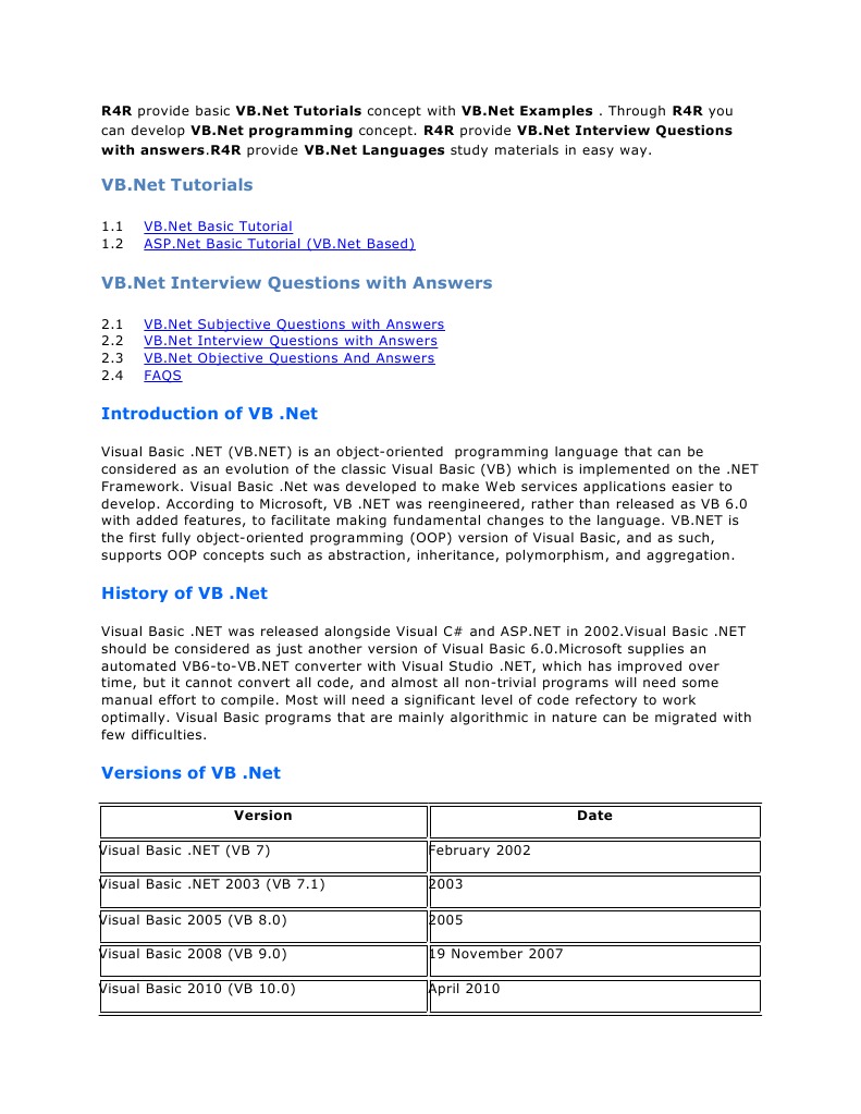 Vb Pdf Microsoft Visual Studio Inheritance Object Oriented