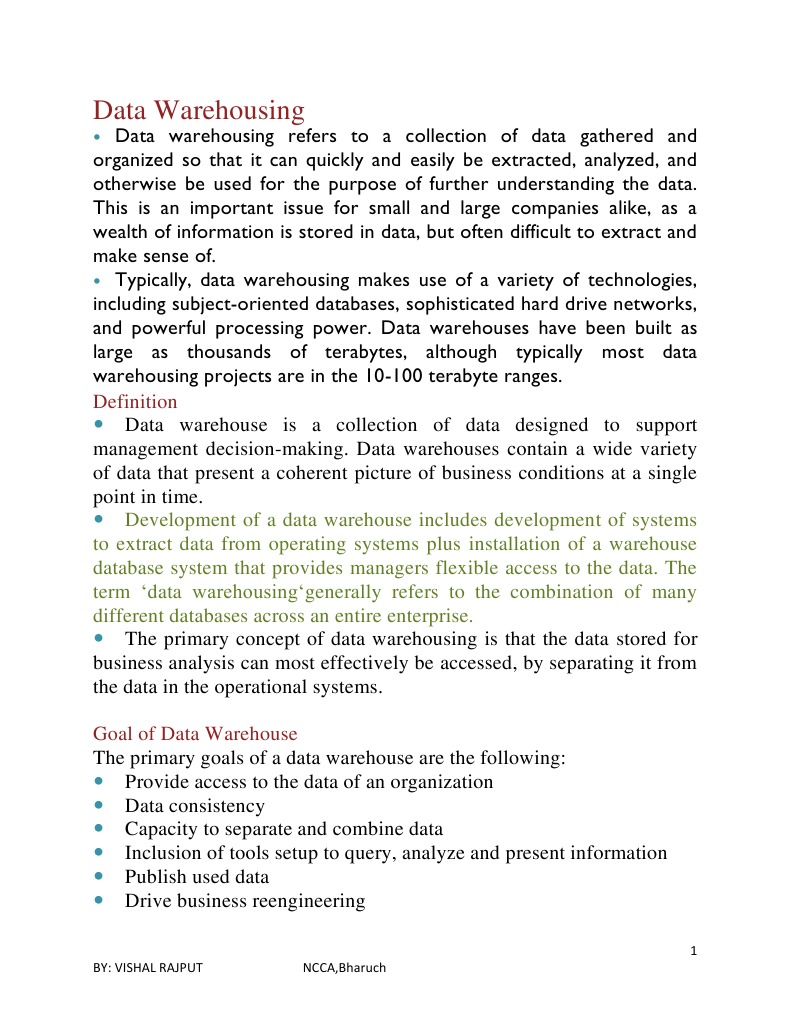 Data Mining & Warehousing | PDF | Data Warehouse | Data Mining