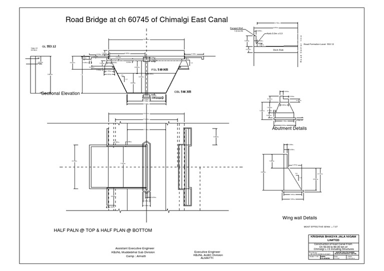 Road Bridge Design in AutoCAD | PDF