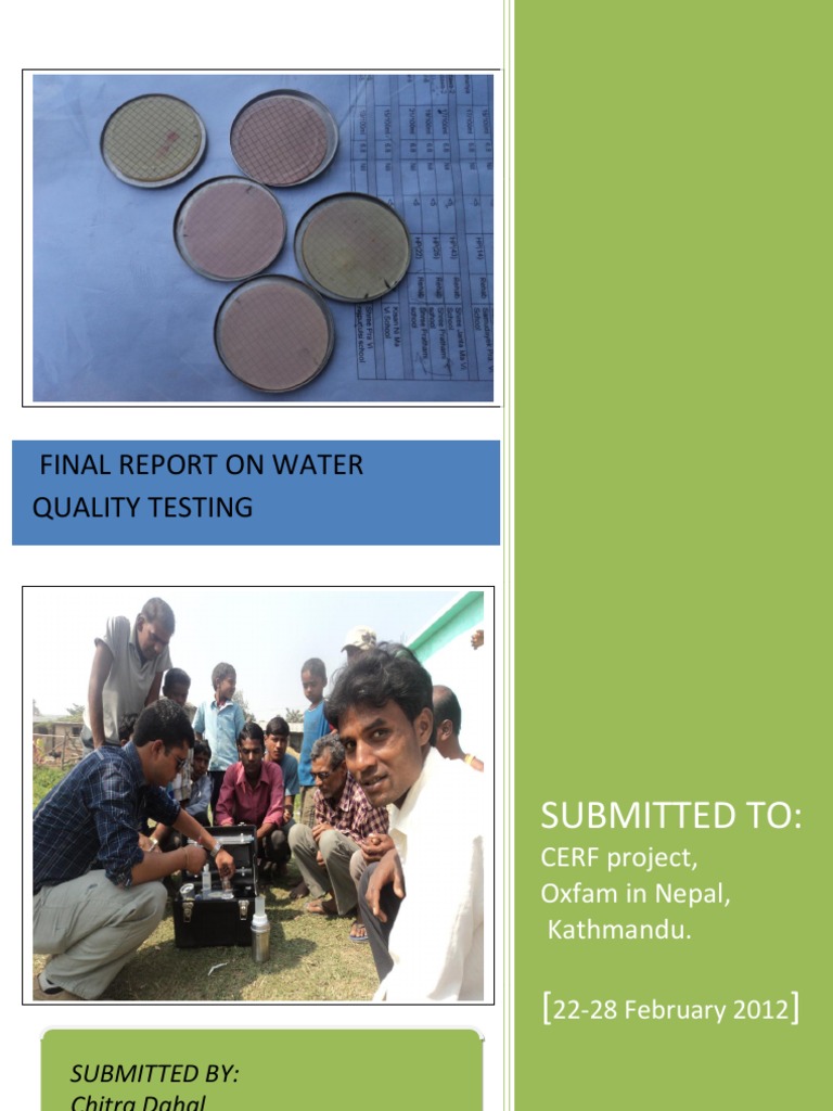 Waterquality Testing Report - Terai District of Nepal | PDF | Drinking ...