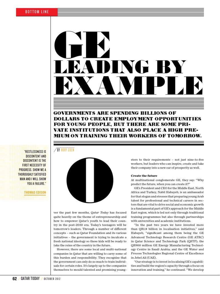 GE Leading by Example | PDF | General Electric | Leadership