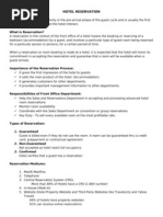 Hotel Reservation Process Overview | PDF