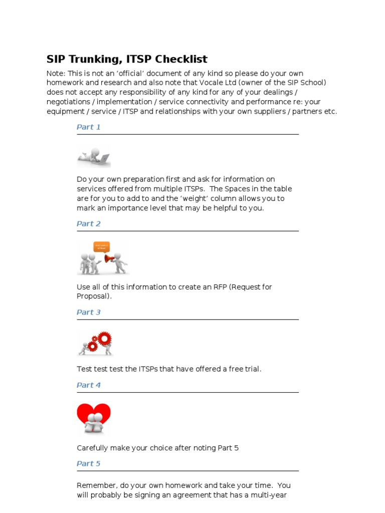 SIP Trunking - Checklist 2011 | PDF | Session Initiation Protocol ...