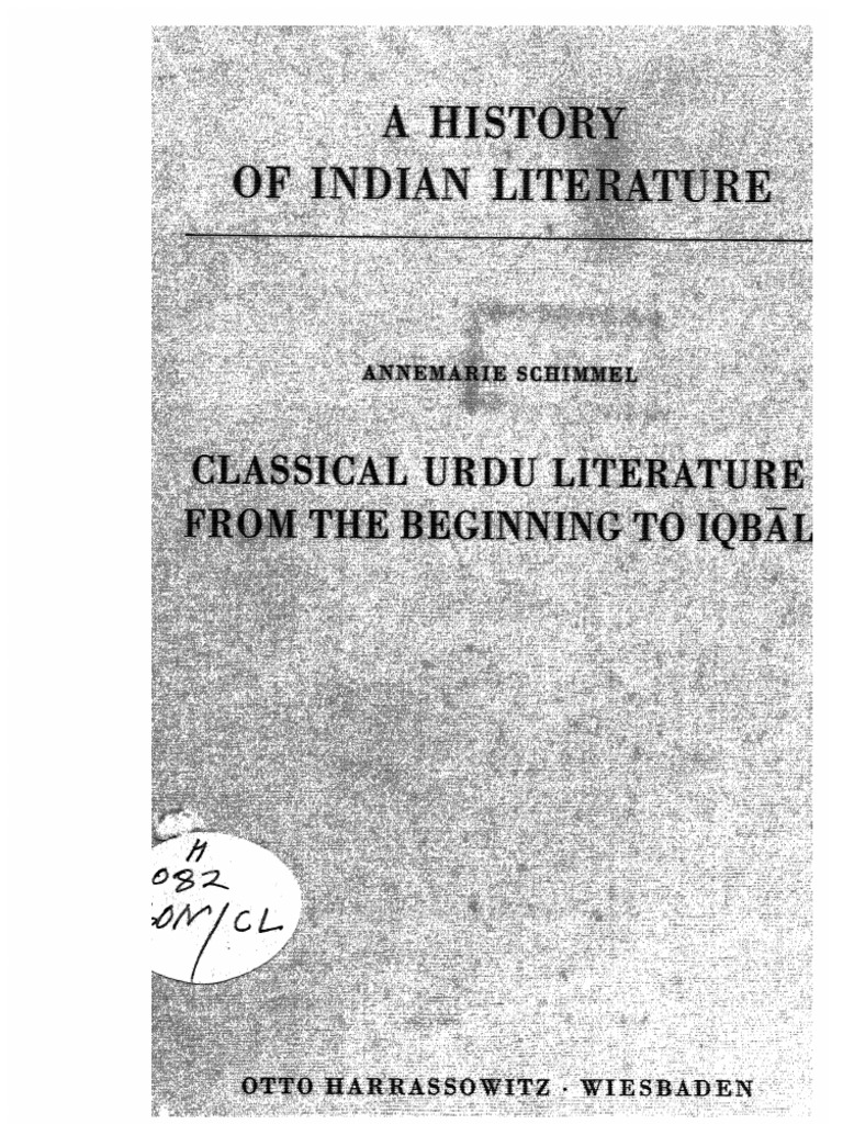 A History of Indian Literature Vol VIII Fasc. 3 Classical Urdu ...