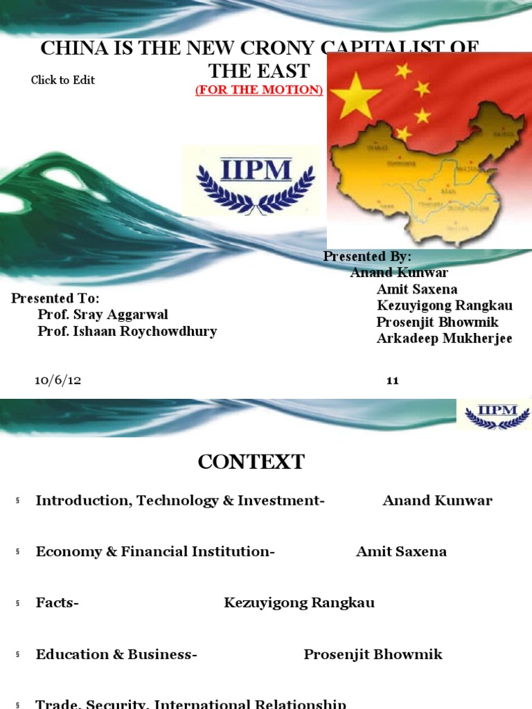 China Is The New Crony Capitalist of The | PDF | Taiwan | China