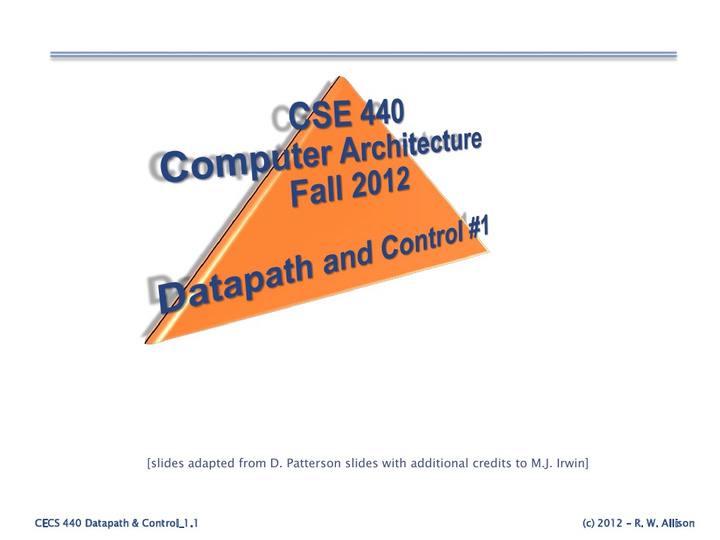 440 Datapath Control 1 | PDF | Instruction Set | Computer Architecture