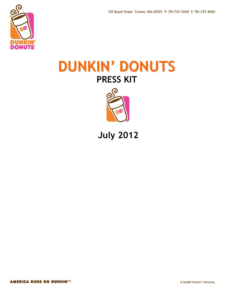 Dunkin' Donuts | PDF | Coffee | Fast Food Restaurants