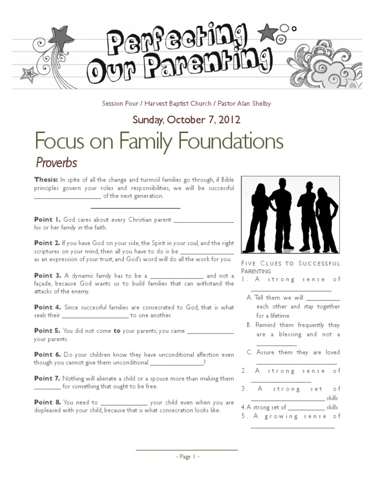 Parenting 4 Prov Handout 100712 | PDF | Parenting | Relationships