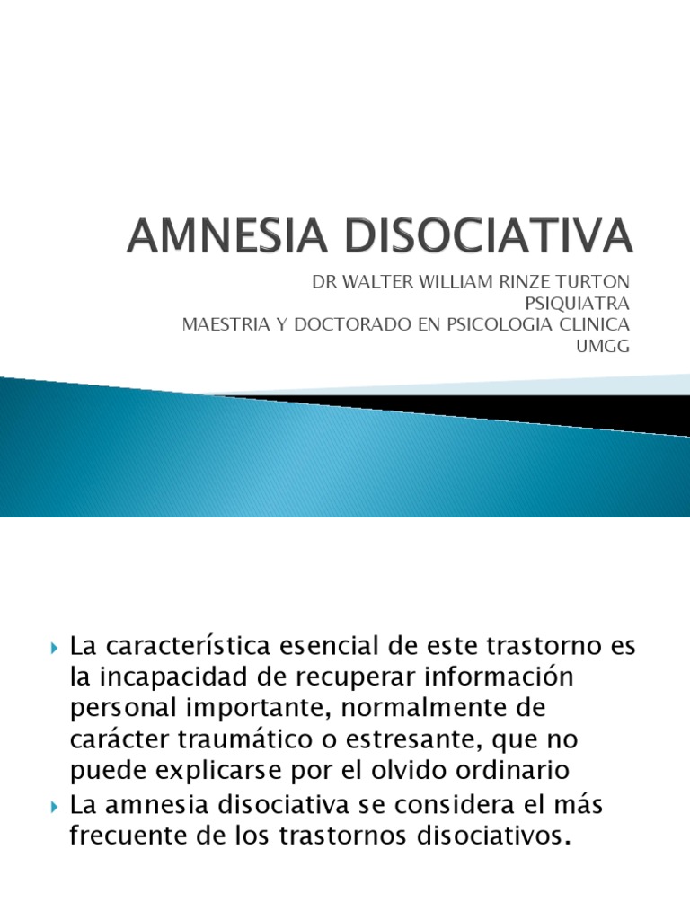 Amnesia Disociativa | Trauma psicólogico | Hipnosis