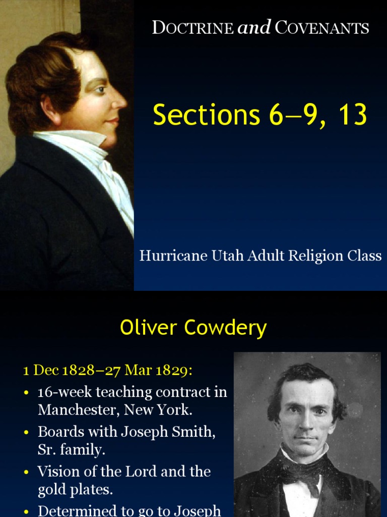 LDS Doctrine and Covenants Slideshow 04: D&C 6-9, 13 | PDF | Baptism ...