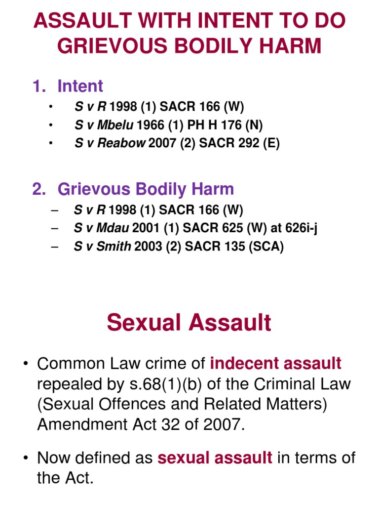 Lecture 11 - Assault GBH & Theft | Theft | Assault