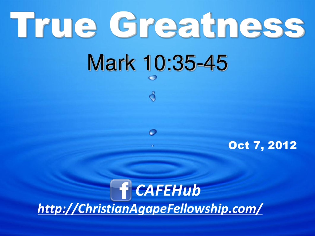 True Greatness | PDF | Baptism | Bible Content