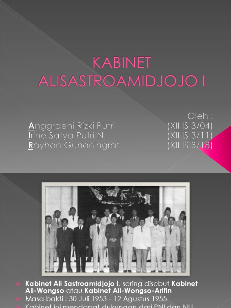 Kabinet Ali Sastroamidjojo I 1953-1955 | PDF