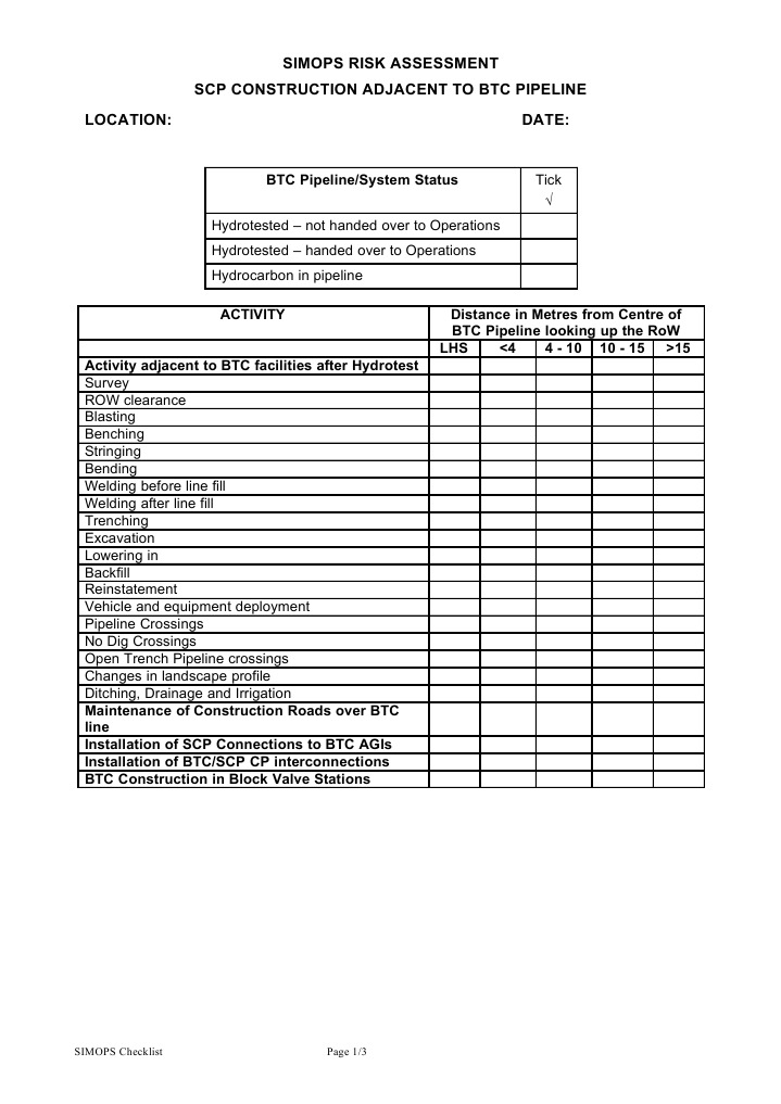 Simops Risk Assessment | PDF | Pipeline Transport | Risk Assessment