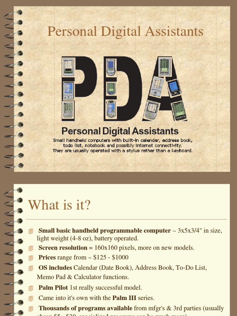 Personal Digital Assistants | PDF | Personal Digital Assistant ...