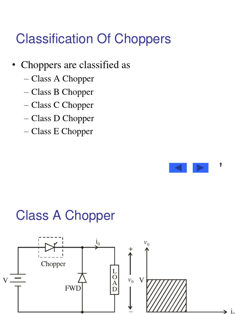 Classification of Choppers | PDF | Amplifier | Power Electronics