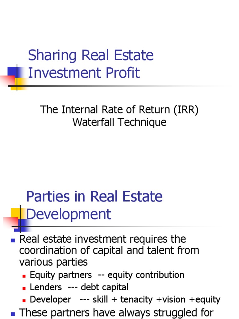 Irr Waterfall Technique | PDF | Internal Rate Of Return | Business ...