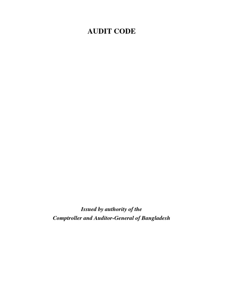 Audit Code | PDF | Internal Control | Financial Audit