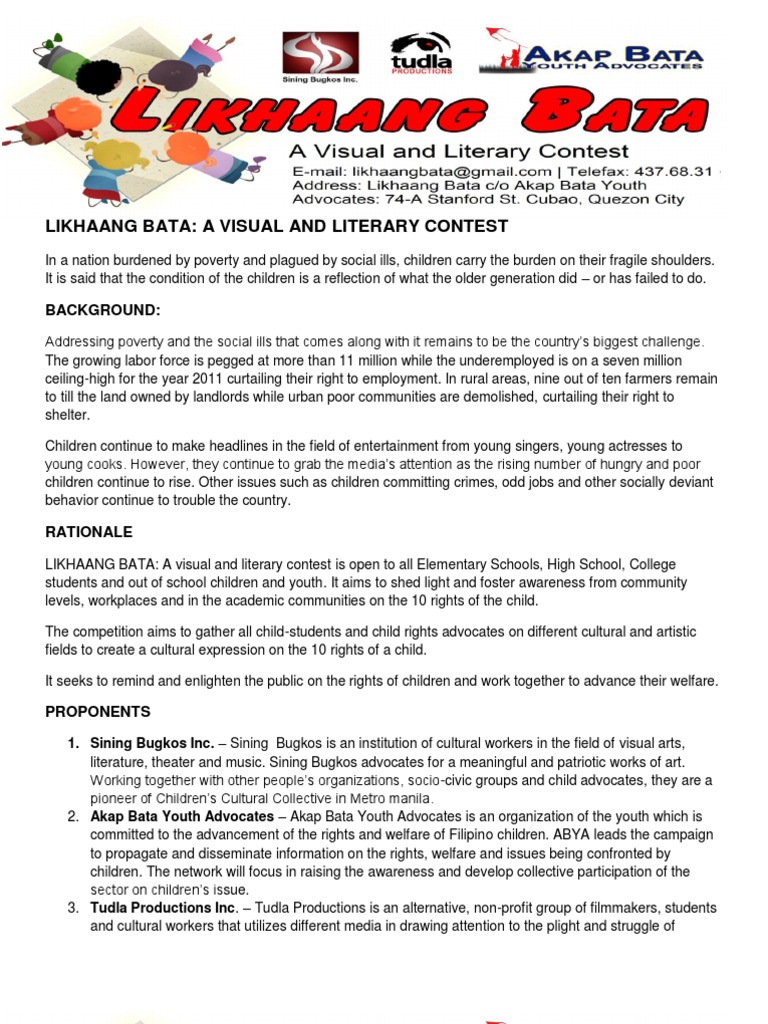 Likhaang Bata Concept Paper | PDF