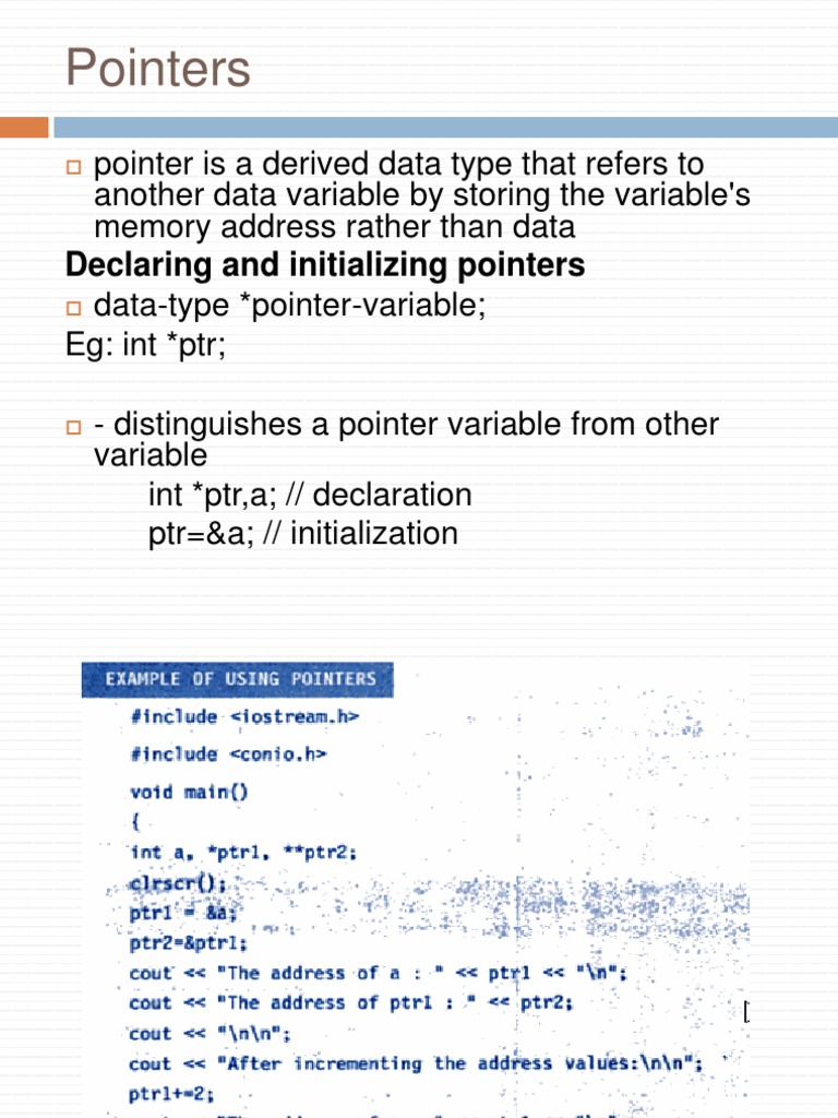 Pointers: Declaring and Initializing Pointers | PDF | Pointer (Computer Programming ...