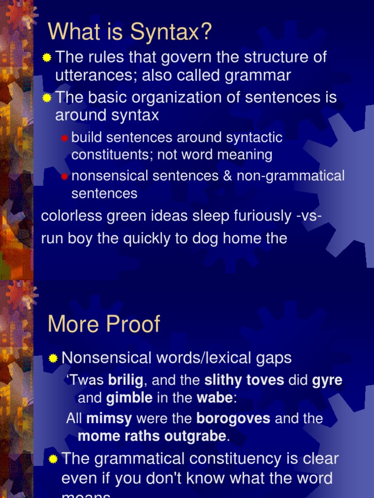 Syntax | PDF | Syntax | Grammar