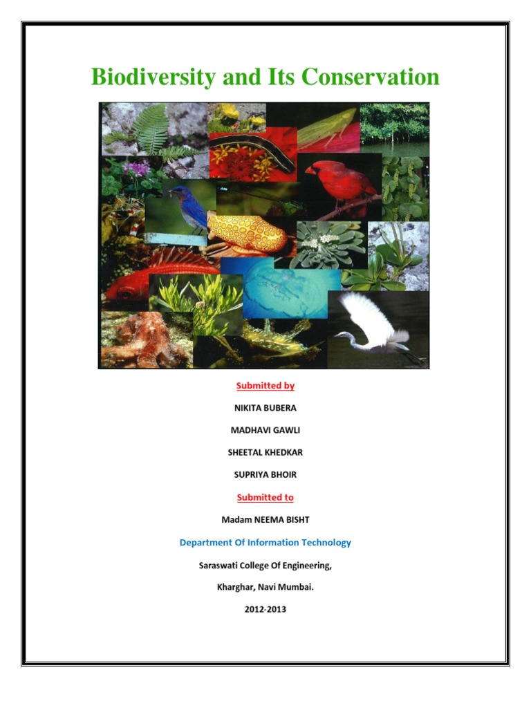 Biodiversity and Its Conservation | PDF | Biodiversity | Conservation ...