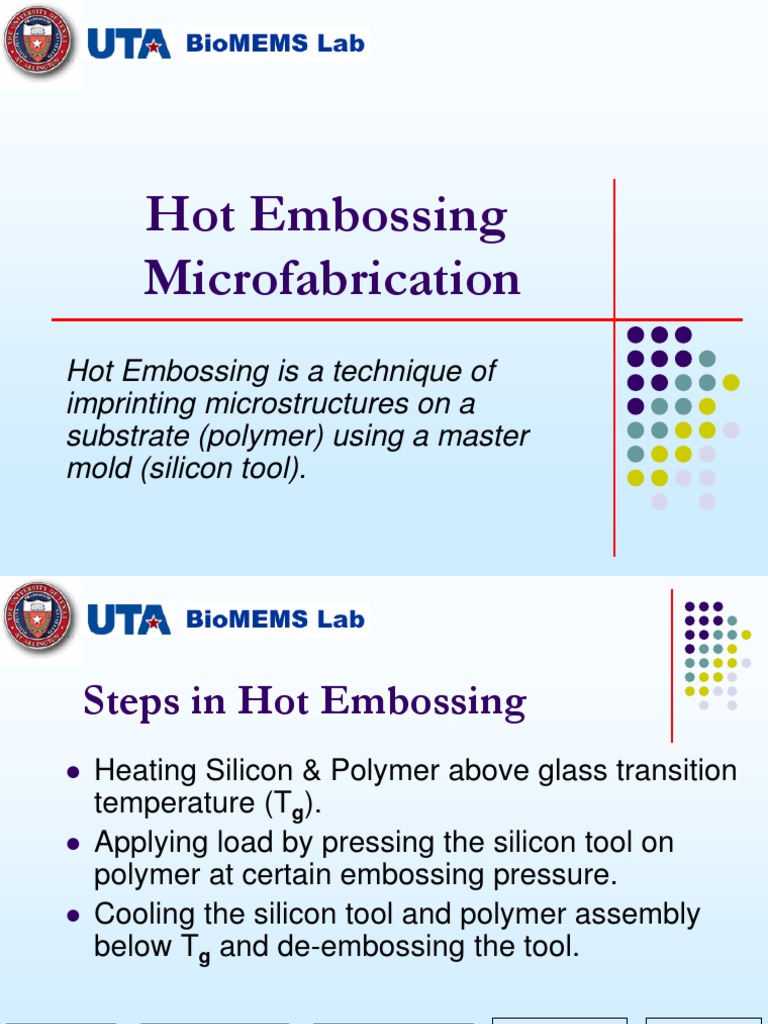 Hot Embossing Microfabrication | PDF | Wafer (Electronics) | Chemical ...