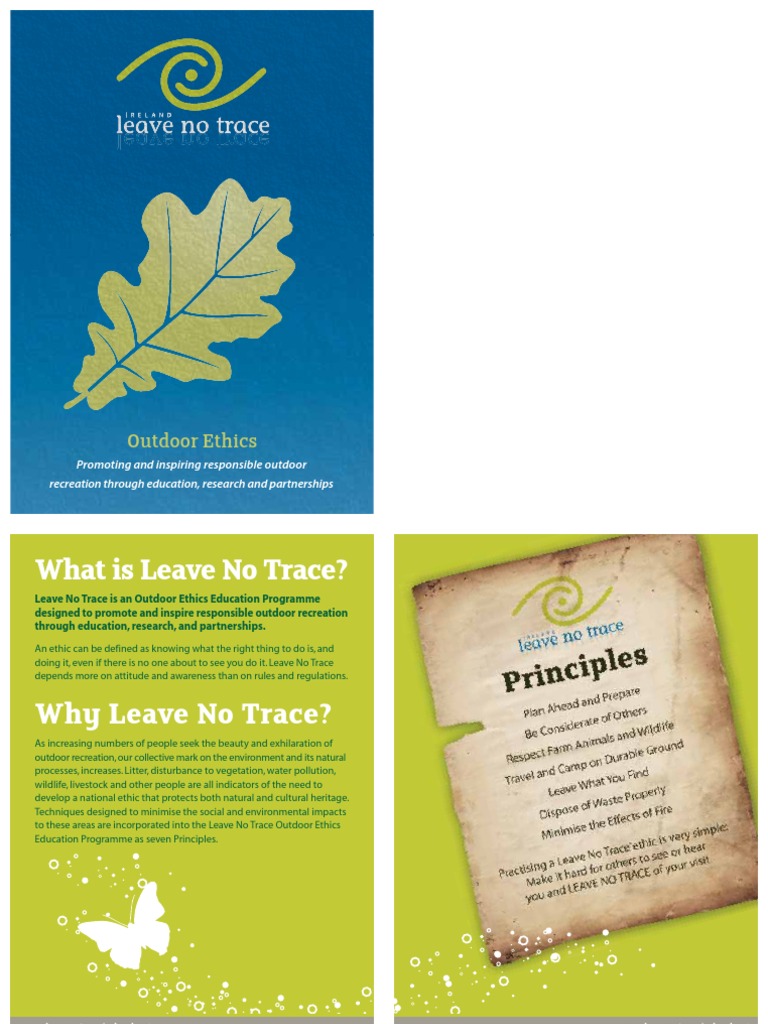Leave No Trace Principles | PDF | Livestock | Conservation