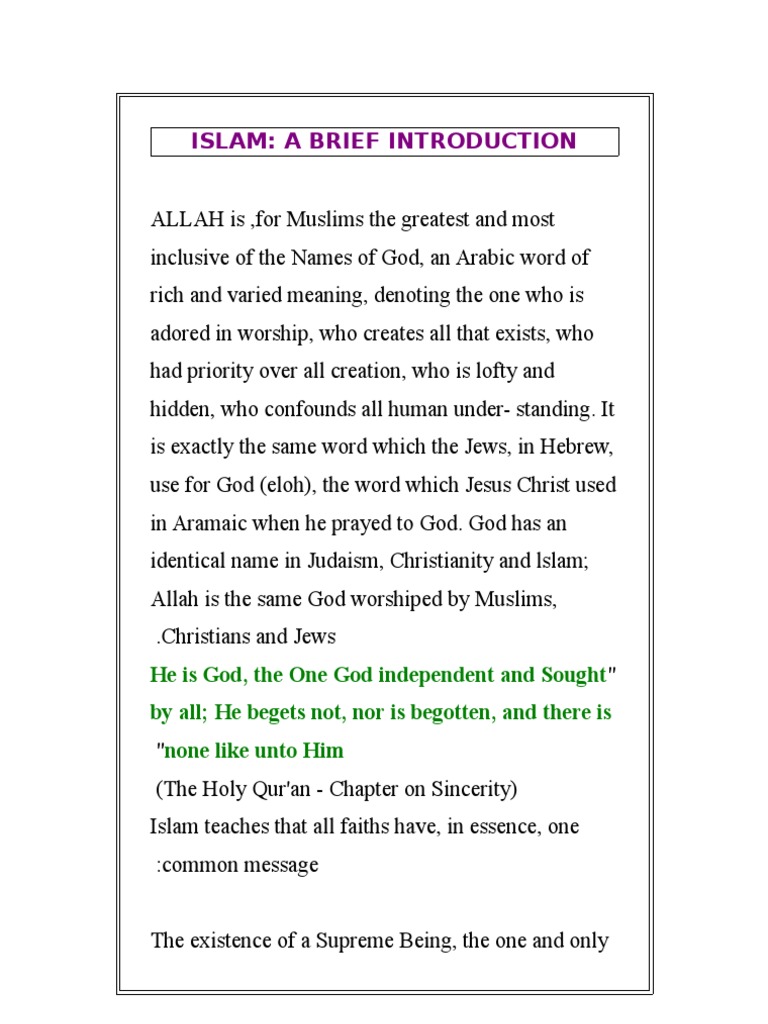 Understanding Islam for All Faiths | PDF | Prophets And Messengers In ...