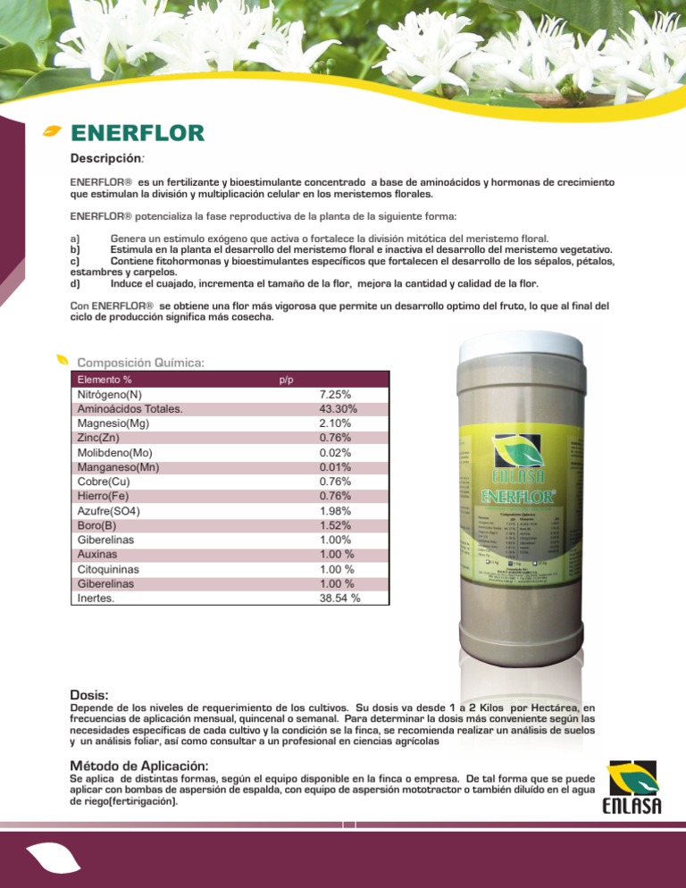 Productos Enerflor y Lucaflow | PDF