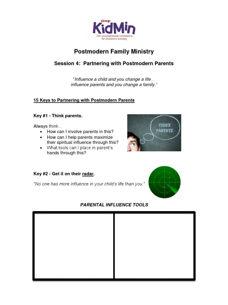 Postmodern Family Ministry: Session 4: Partnering With Postmodern ...