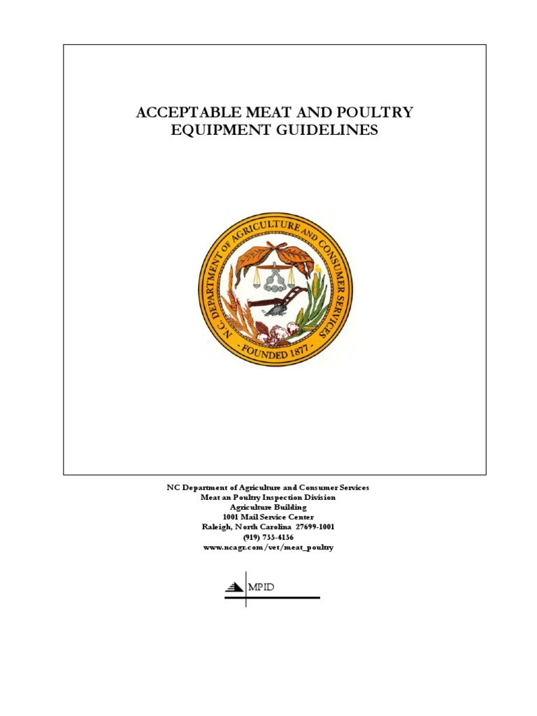 Acceptable Meat and Poultry Equipment Guidelines | PDF | Metal Detector ...