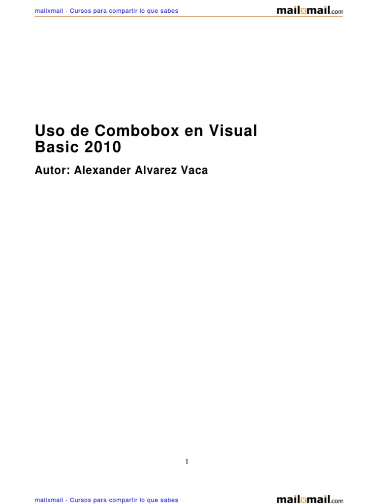 Uso del Combobox en Visual Basic 2010 | PDF | Básico | Point and Click